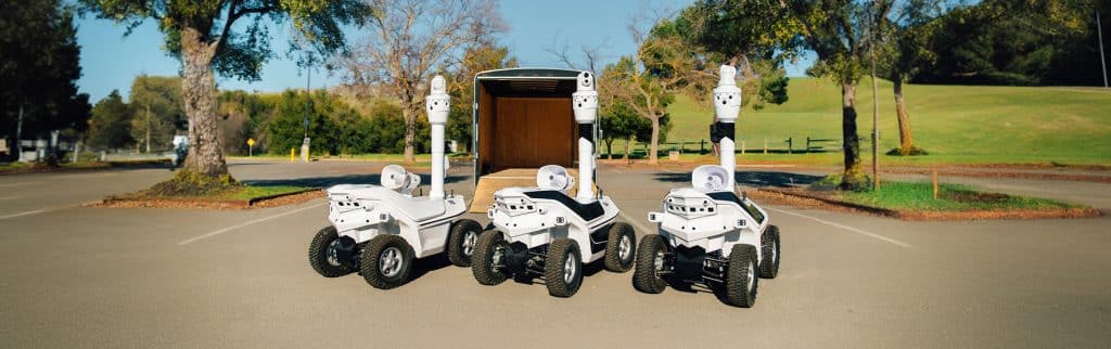 Security robots outdoor patrolling, video & thermal surveillance for ...