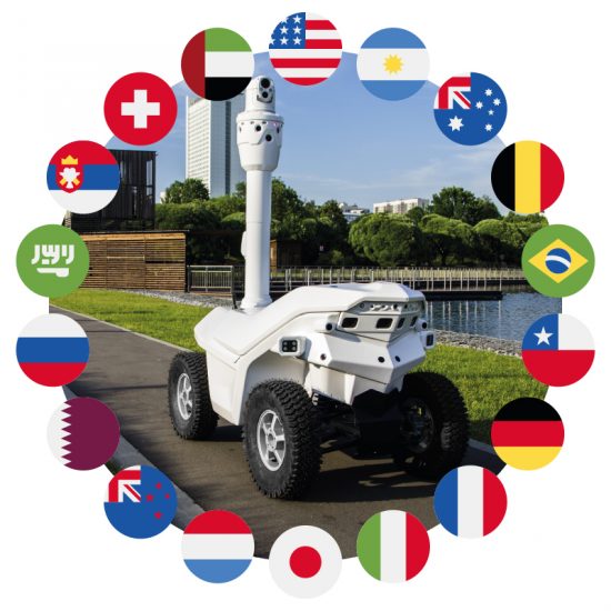 Security robots outdoor patrolling, video & thermal surveillance for security service companies