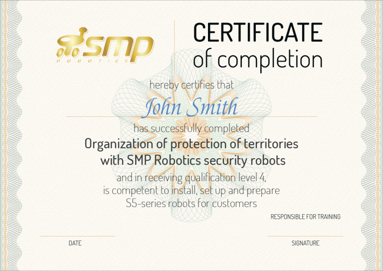 Robotics Training Courses for security managers, users, clients