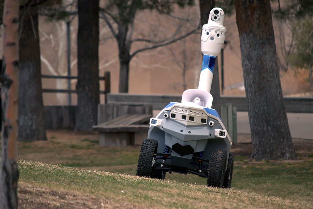 Security robot in Albuquerque patrols 24/7 with tech support Team 1ST ...
